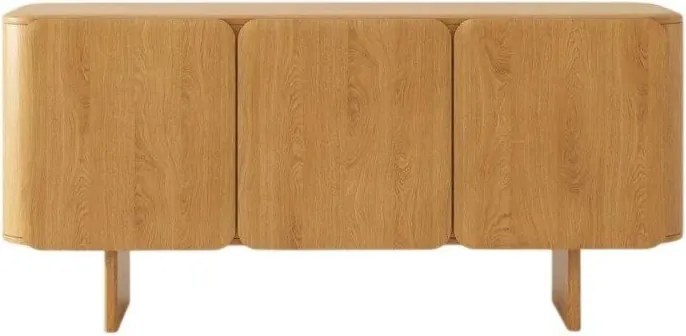Komoda z dubového dřeva v přírodní barvě 160x76x45 cm Charlotte – Micadoni