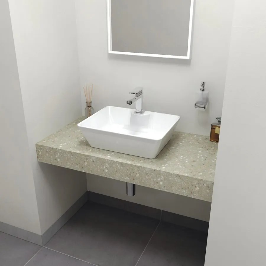 SAPHO - TAILOR rockstone deska 70x50 cm, provedení límce F TR070F