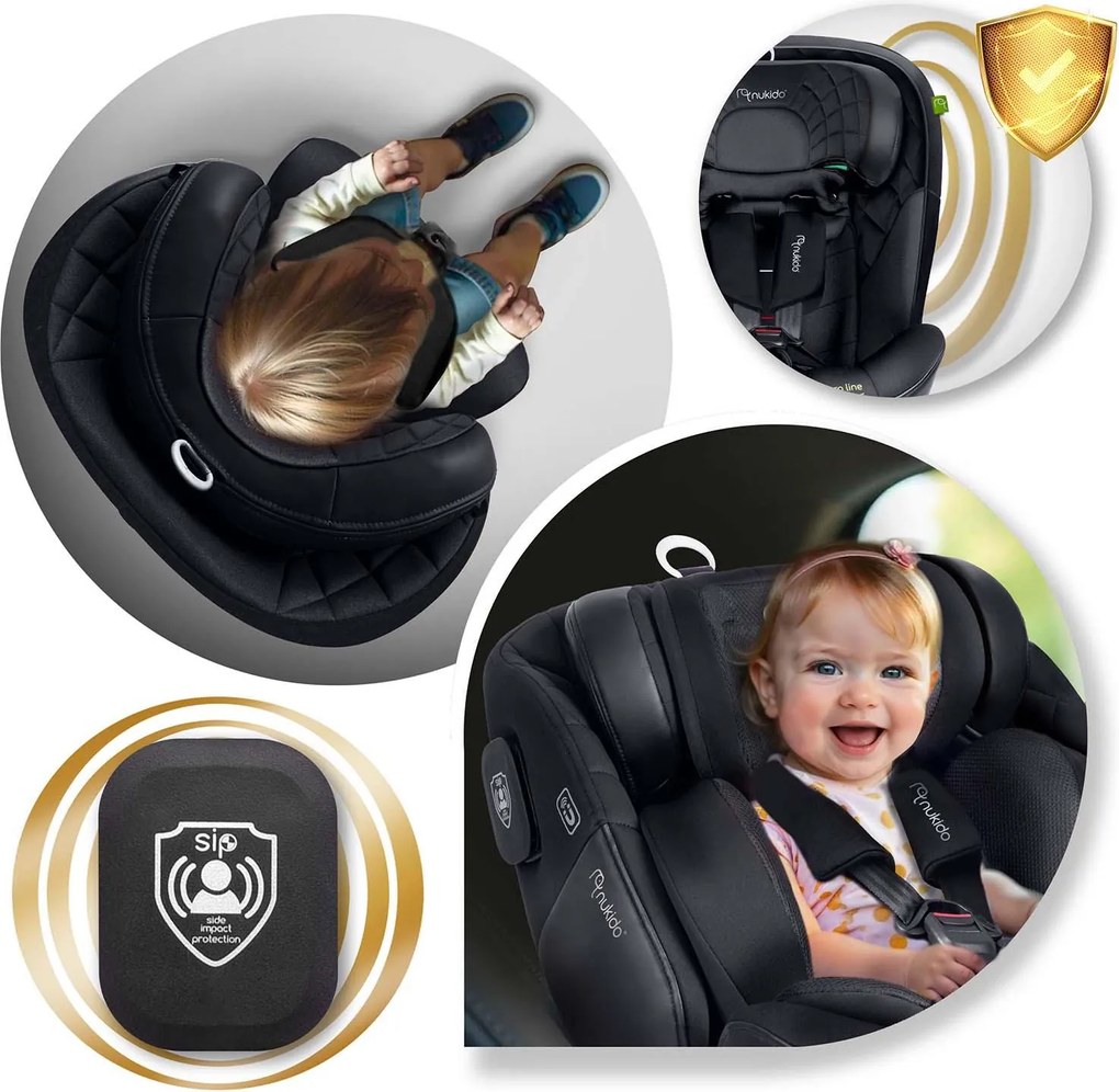 Autosedačka ISOFIX, 0-36kg, černá | Nukido Prestige