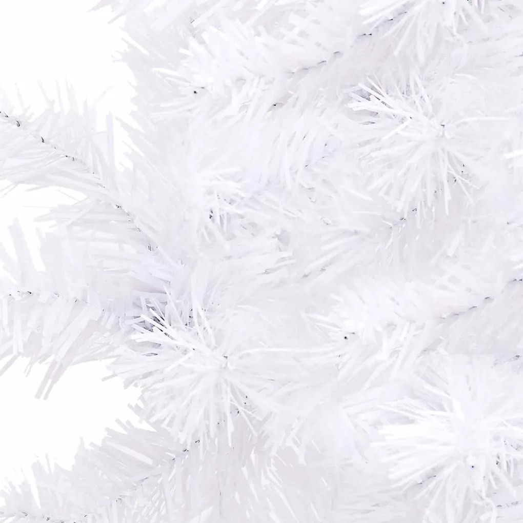 Rohový umělý vánoční stromek bílý 240 cm PVC 329171