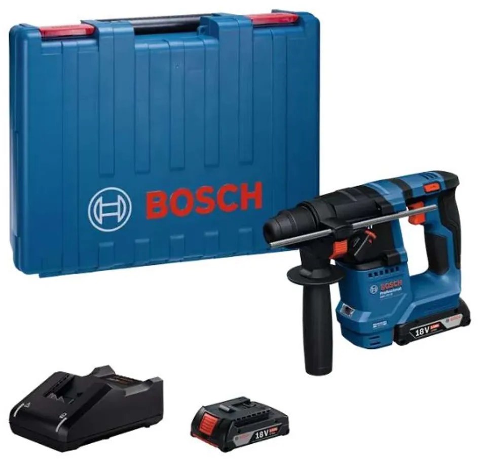 Bosch - 18V AKU vrtací kladivo GBH 18V-18, 2x aku 4,0 Ah Li-Ion, nabíječka 0611927002