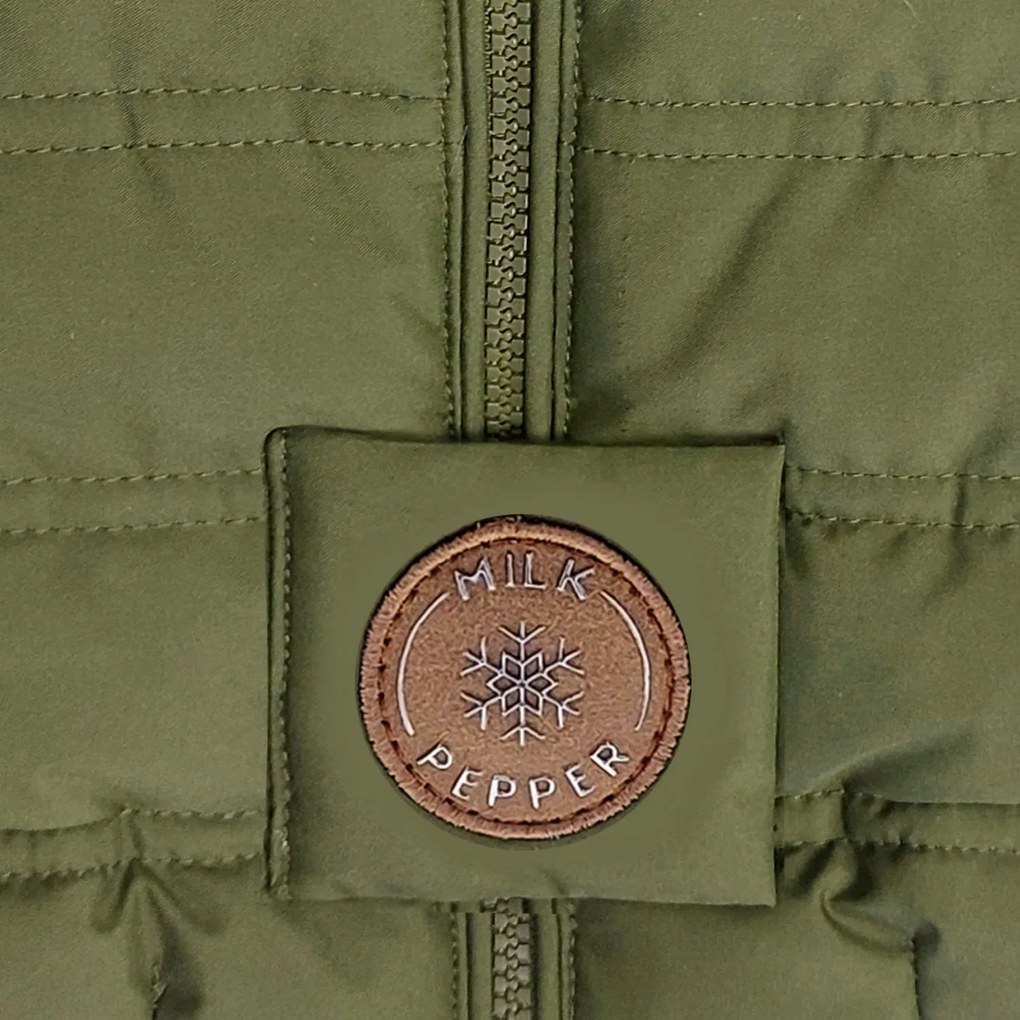 MILK&PEPPER Kabát pro psy Aubin Khaki Velikost: 26