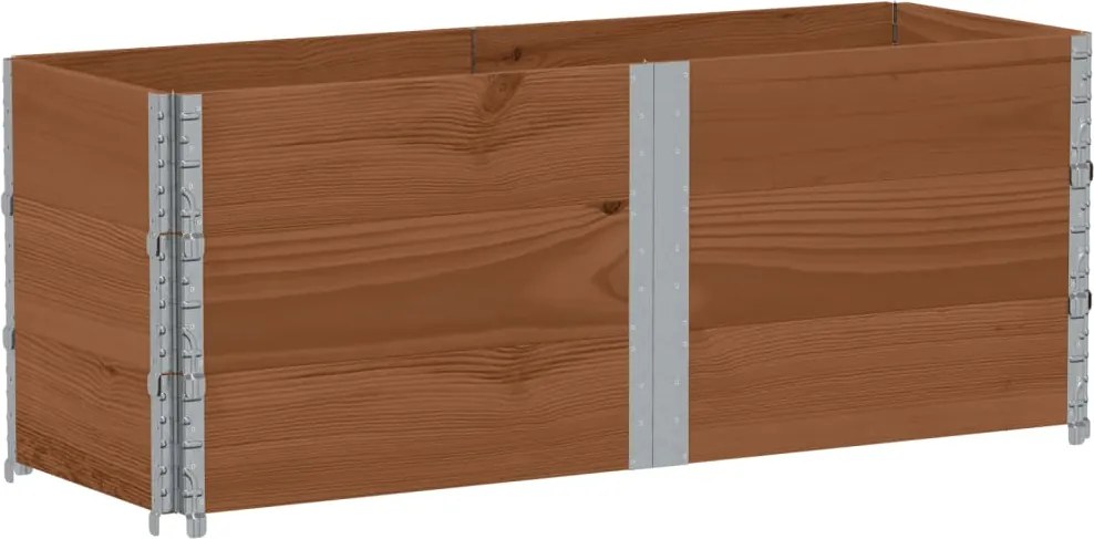 Zahradní truhlík hnědý 150 x 50 cm masivní borové dřevo 3295438
