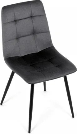 Jídelní židle šedá látka čtyřnohá kovová černá podnož DCL-X7015 GREY2