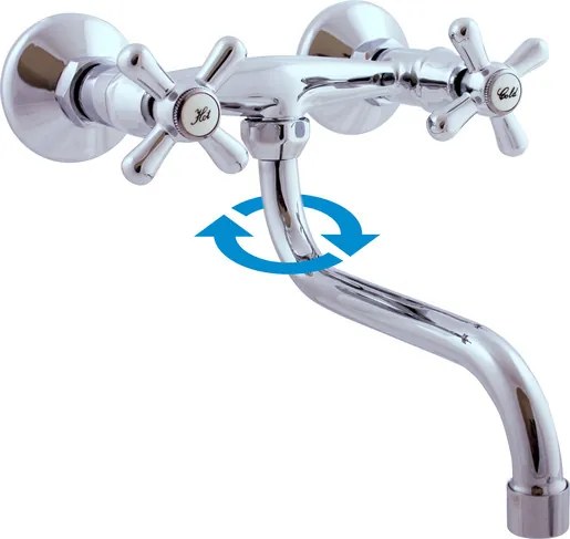RAV SLEZÁK Morava dřezová baterie s otočným ramínkem 150 mm chrom mk101.5/21 MK101.521