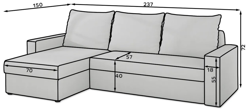 Livio sedací souprava Materiál / Dekor: Alova 04, Alova 10, Orientace: Univerzální