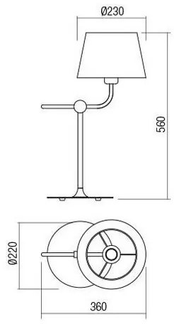 Redo 01-1981 - Stolní lampa MORRIS 1xE27/42W/230V černá