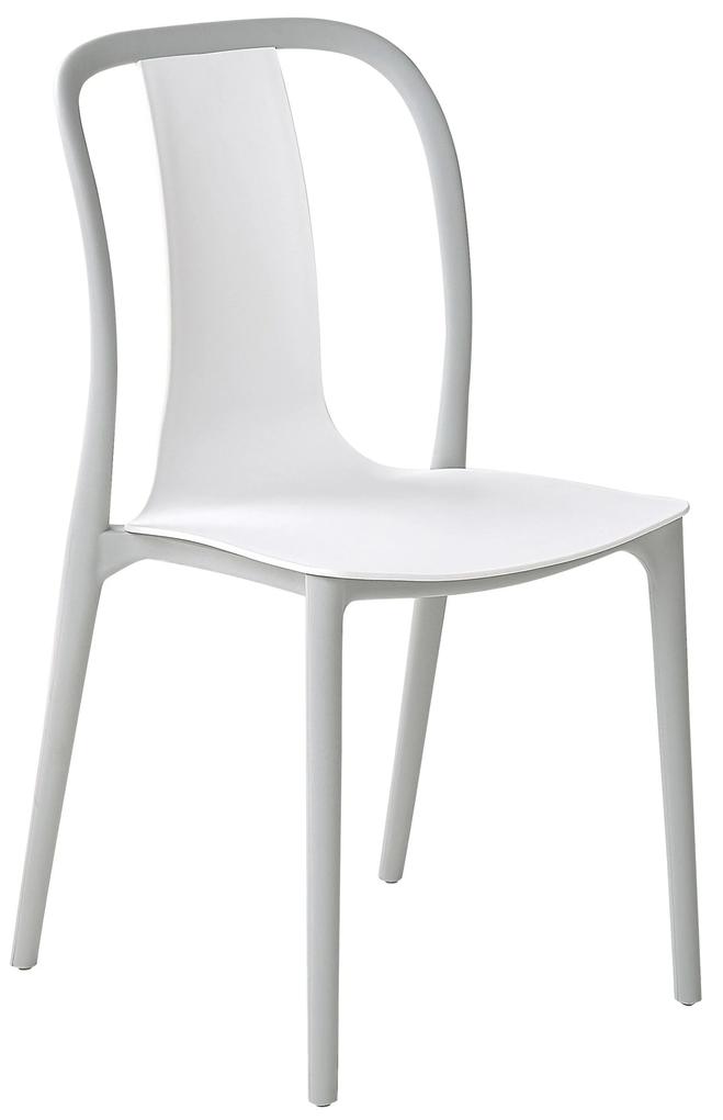 Sada 4 zahradních židlí bílo šedých SPEZIA Beliani