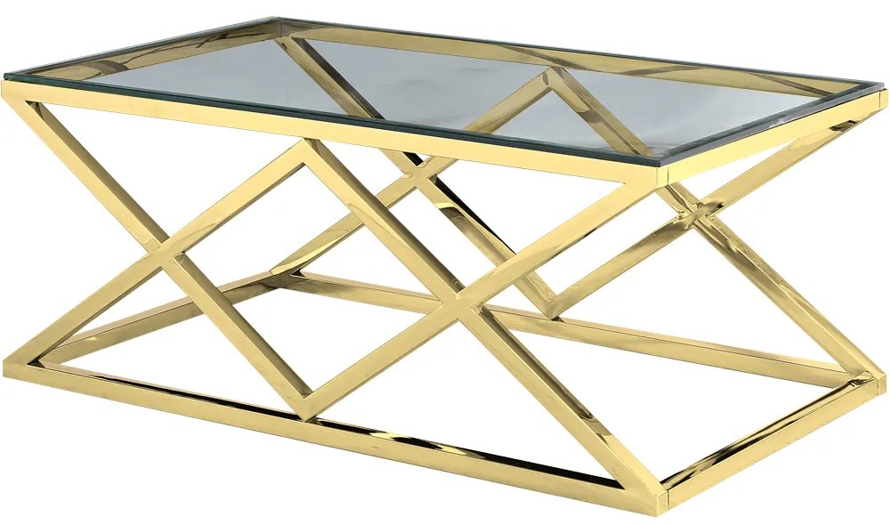 ARTELORE Konferenční stolek VANIR zlatý 120 x 70 x 50 cm