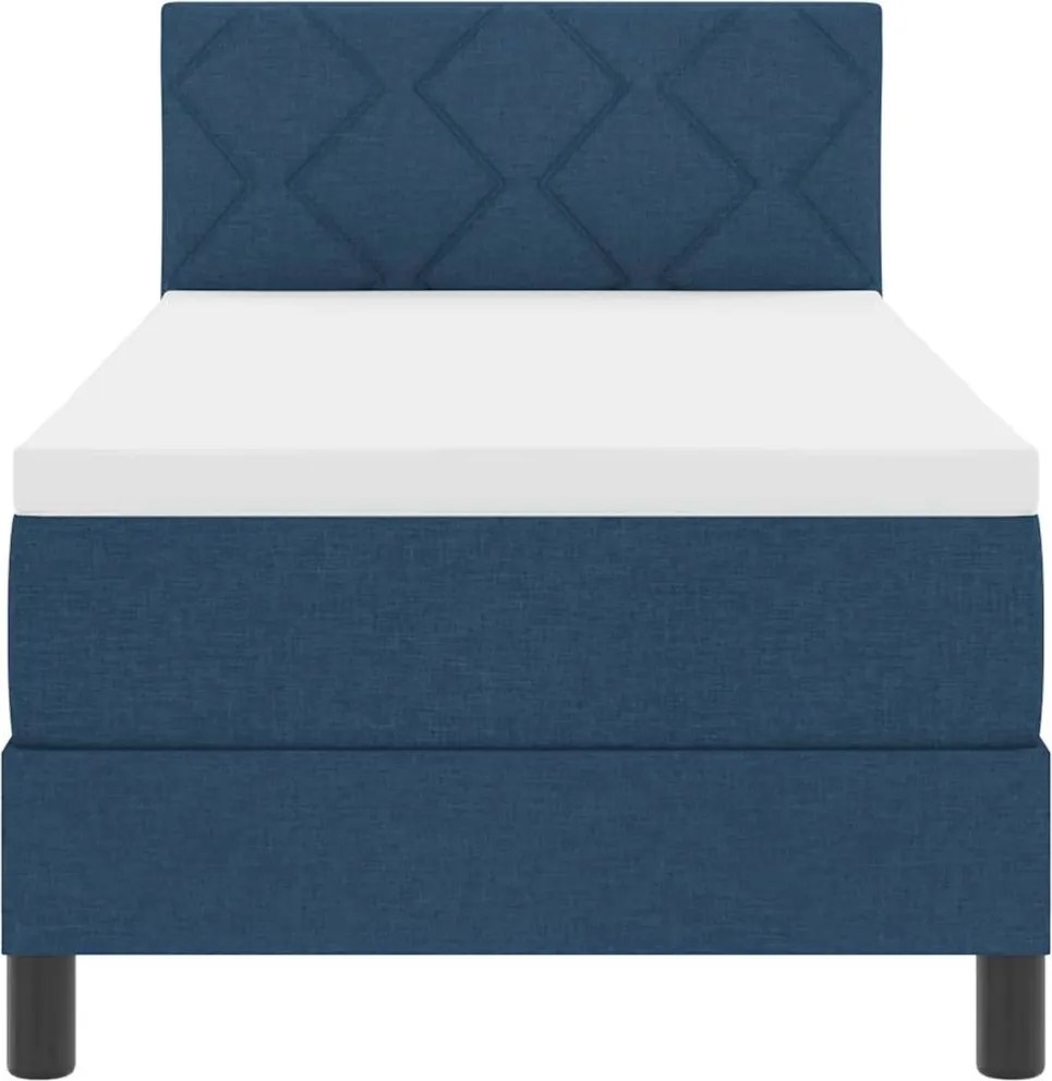 Postel s boxspringem s čelo Modrá 80 x 200 cm textil 3338726