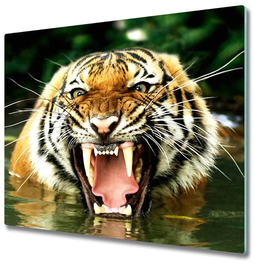 Skleněná krájecí deska Vyrážený tygr 60x52 cm