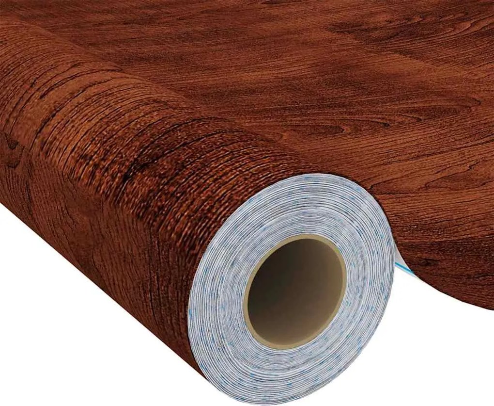 Samolepící tapeta na nábytek tmavý dub 500 x 90 cm PVC 146117