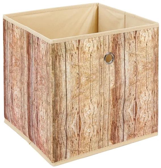 Úložný box Wuddi 3, motiv dřeva