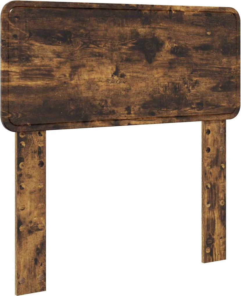 Rám postele s čelo Kouřový dub 90 x 190 cm Kompozitní dřevo 3412431