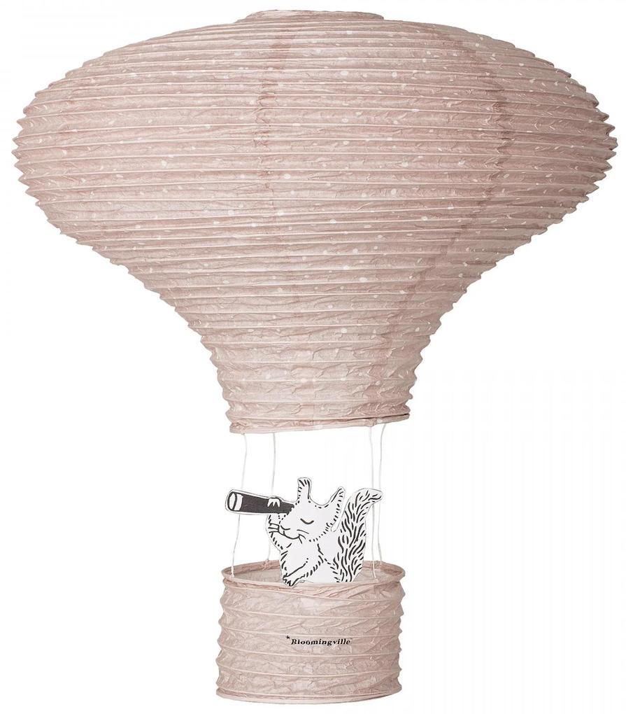 Bloomingville Papírový létající balón Rose 40 cm, růžová barva, papír |  BIANO