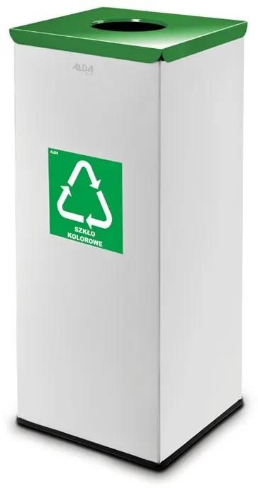 Alda Koš na tříděný odpad 90 L, šedý/zelený