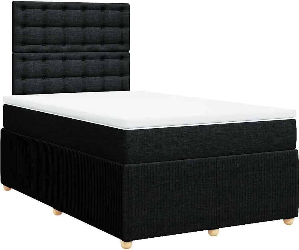 Box spring postel s matrací černá 120x190 cm textil 3292011