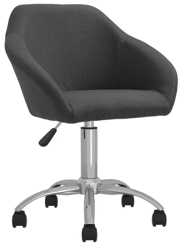 330485 vidaXL Otočná kancelářská židle tmavě šedá textil