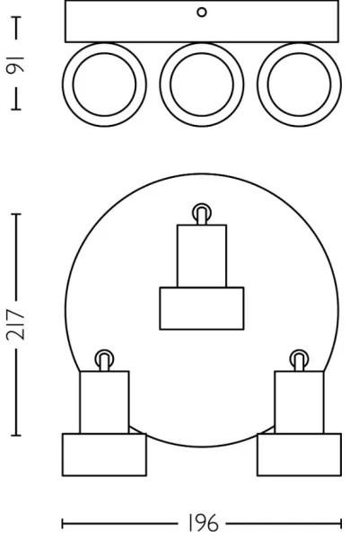 Philips - Bodové svítidlo CONDUIT 3xGU10/5W/230V černá/mosaz