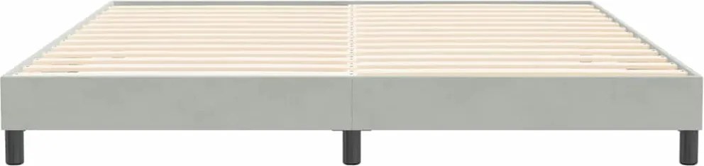 Postel Box Spring bez matrace světle šedá 200x220 cm samet 3315891