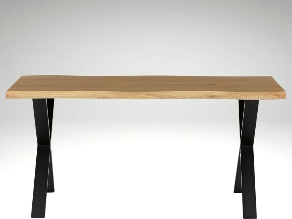 Vikio Jídelní set pro 4 osoby 160x90 cm dub noha X černá židle VJS236-4C-S
