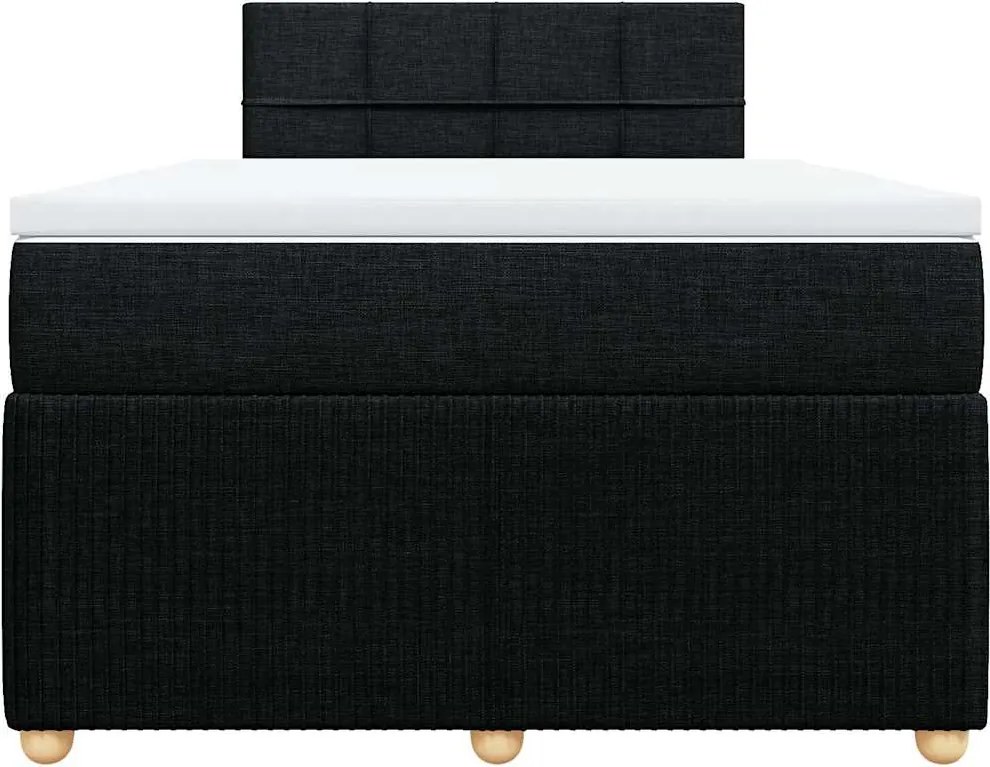 Box spring postel s matrací černá 120x200 cm textil 3289725