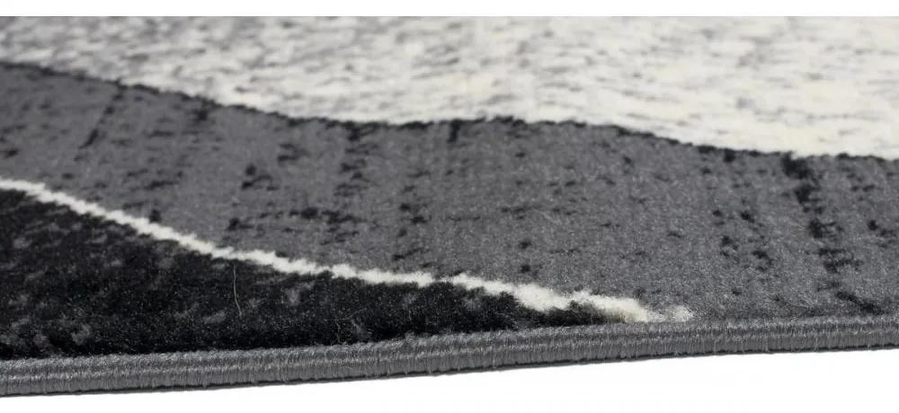 Kusový koberec PP Mel tmavě šedý atyp 80x200cm