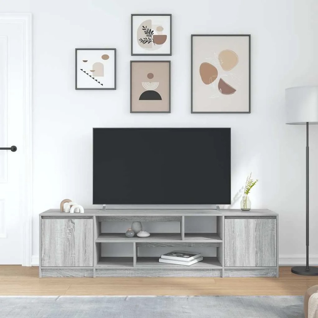 TV skříňka šedá sonoma 188,5x41x50 cm kompozitní dřevo 3328422