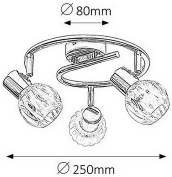 Rabalux 6093 - Bodové svítidlo LAUREN 3xE14/40W/230V