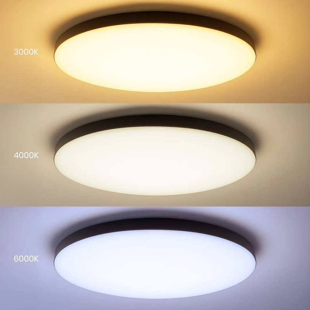 Stropní LED svítidlo Siena, 1x LED 80w, 3000-6000k, 3CCT, b, s ovladačem