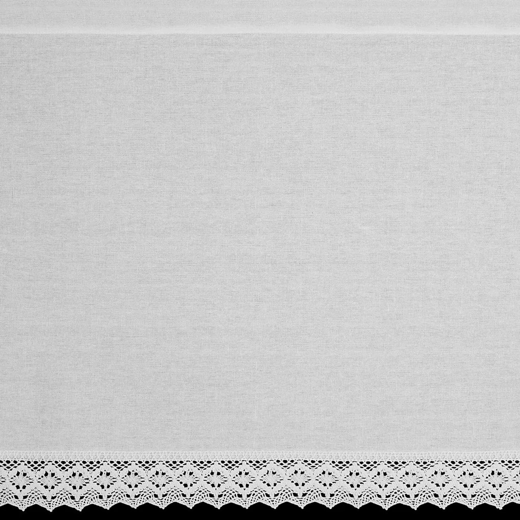 KRÁTKÁ ZÁCLONA NA PÁSCE CLARIE 150X60 CM BÍLÁ