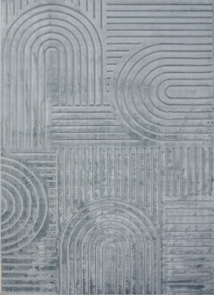 BE Koberec Zen Garden Collection 2405 BLUE - modrý obdélníkový Rozměr: 60x100 cm