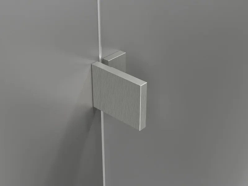 Mexen Lunar-B L výklopný sprchový kout pravý 80 x 70 cm, čiré sklo, broušená ocel, 832L-080-070-97-00-P