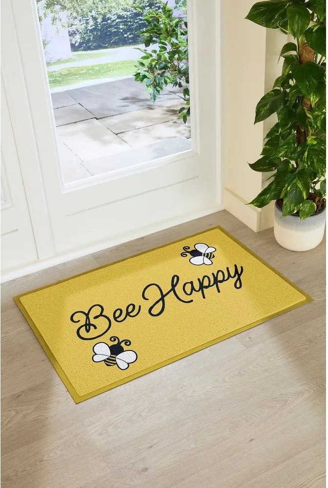 Rohožka z PVC 60x90 cm Bee Happy – Artsy Doormats