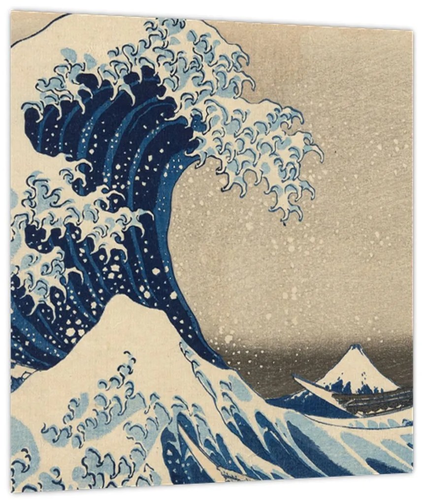 Obraz - Katsushika Hokusai, Under the Wave off Kanagawa, reprodukce (30x30 cm)