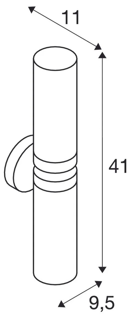 SLV 1002229 WL 106, nástěnné svítidlo do koupelny, 2x E14 max 40W, chrom, zdvojené sklo