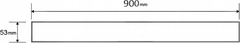 Mexen Flat M13 krytka žlabu 2v1, 90 cm, zlatá matná, 1A19090