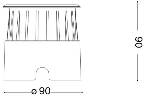 Ideal Lux - LED Nájezdové svítidlo FLOOR LED/3W/230V pr. 9 cm CRI 90 IP67 chrom