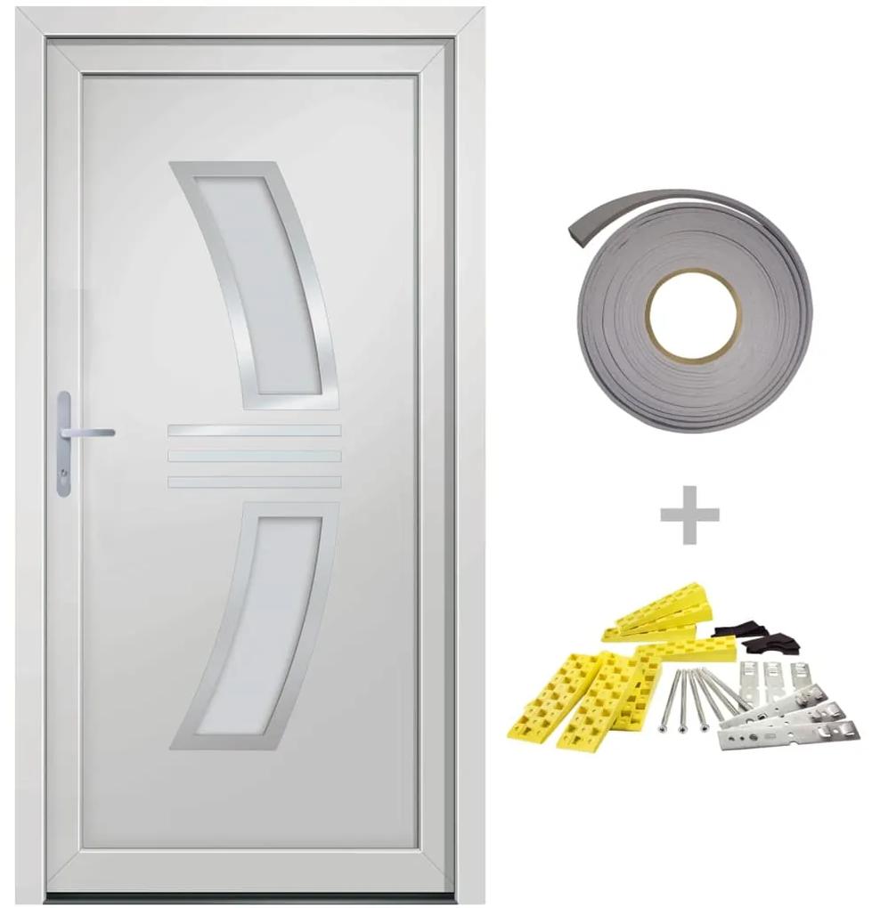 Vchodové dveře bílé 98 x 208 cm PVC,  3187923