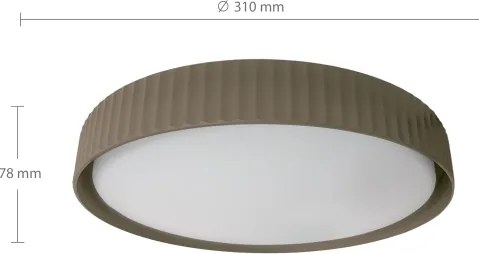 Brilagi - LED Stropní svítidlo LUCIA LED/24W/230V pr. 31 cm taupe