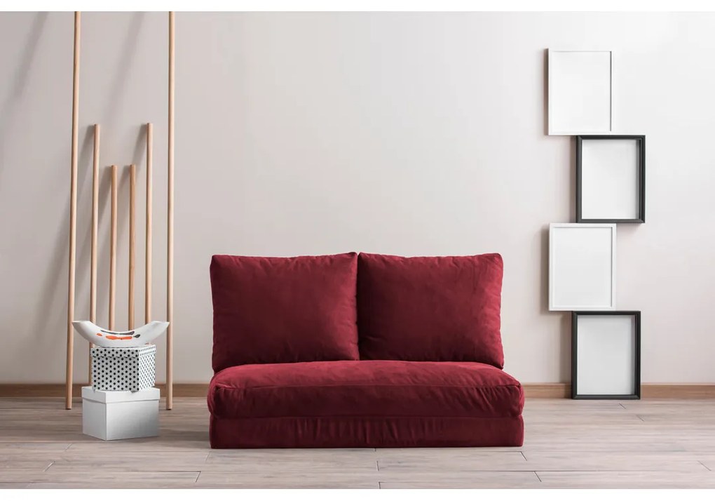 Hanah Home Rozkládací futonová pohovka TAIDA kaštanová 859FTN1271