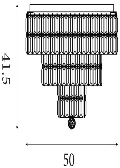 Searchlight 61321-6AB - Stropní svítidlo EMPIRE 6xE14/60W/230V IP44