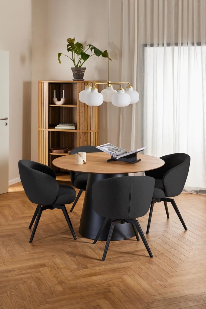 ACTONA GROUP Jídelní židle DARLENE antracitová z látky Alea 0000109094