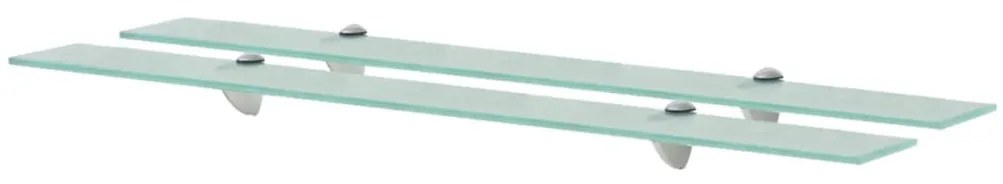 Plovoucí police 2 ks sklo 90 x 20 cm 8 mm 3051524