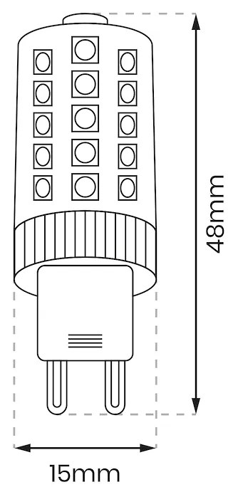 LED žárovka G9 neutrální 4000k 3,5w 320 lm