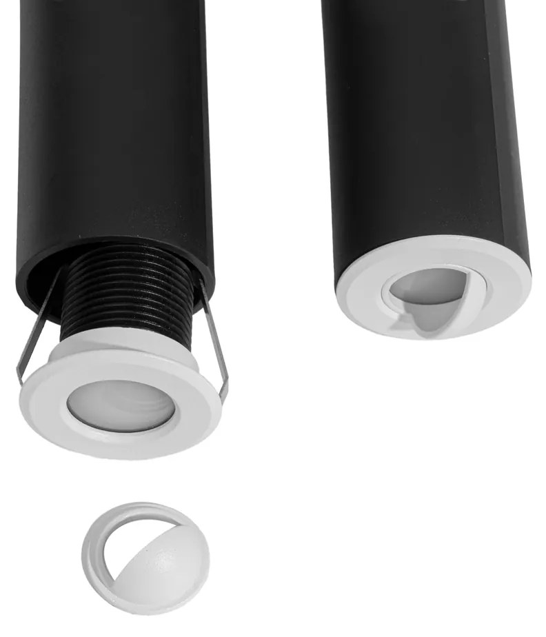 Sada 5 moderních zapuštěných bodových svítidel bílá vč. LED IP67 - Linsey