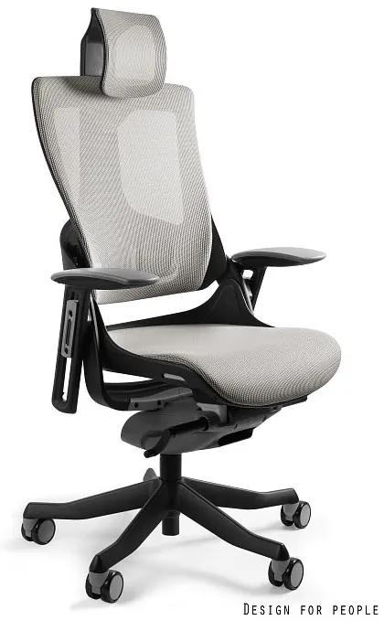 Kancelářská židle Wanda II - tkanina černý podklad modrá