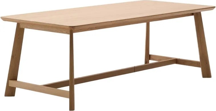 Jídelní stůl s deskou v dubovém dekoru 100x220 cm Idun – Kave Home