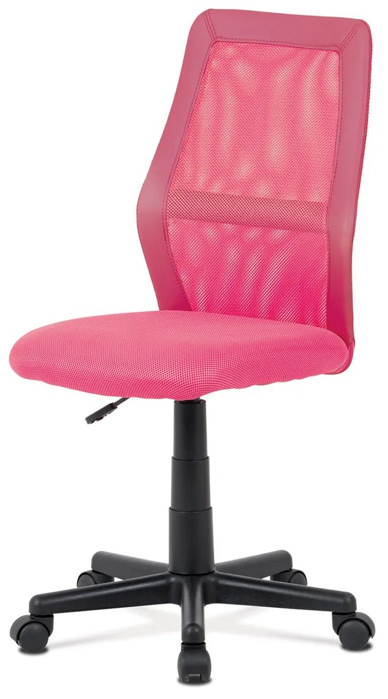 Autronic Dětská židle, potah růžová látka, síťovina KA-Z101 PINK