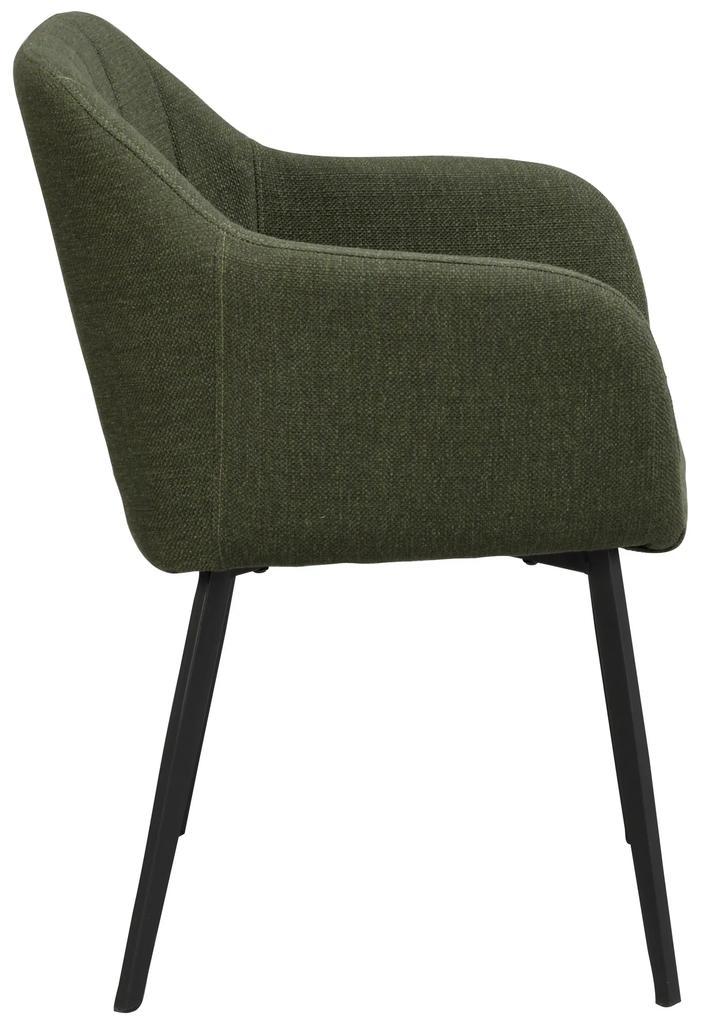 Zelená látková jídelní židle Rowico Bolt
